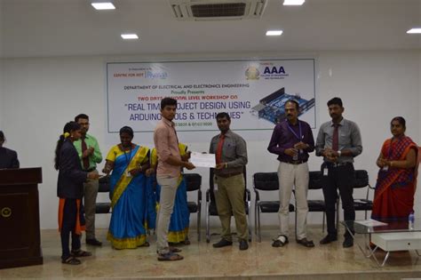 National Level Workshop On “real Time Project Design Using Arduino Tools Andtechniques” On 0602