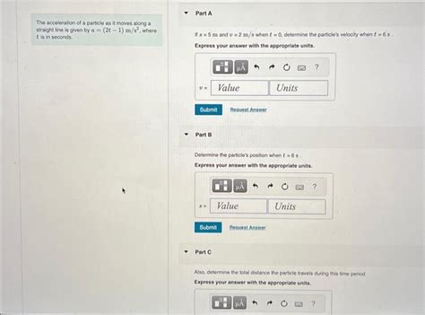 Solved The Acceleration Of A Particle As It Moves Along A Chegg