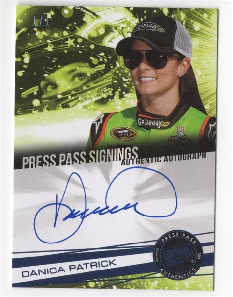 Danica Patrick 2014 Press Pass Signings Nascar Autograph Card Auto True