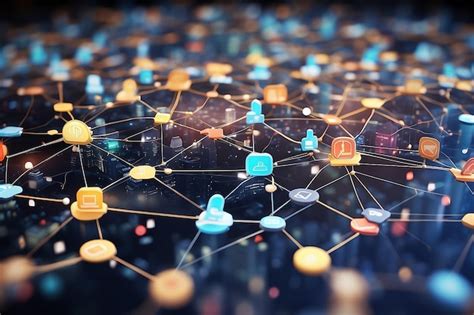 Premium Photo Animation Of Network Of Communication Icons Over