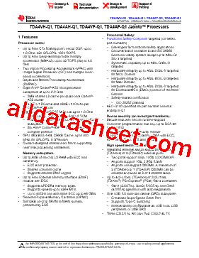 TDA4VH Q1 Datasheet PDF Texas Instruments