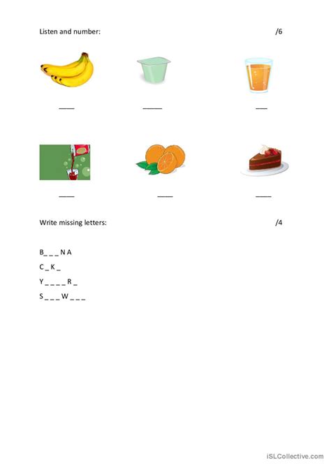 Food Vocabulary English Esl Worksheets Pdf And Doc