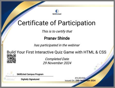 Pranav Shinde On Linkedin Webdevelopment Html Css Skillbuilding