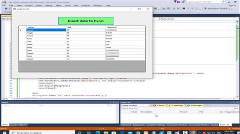 programming visual export data from datagridview to excel