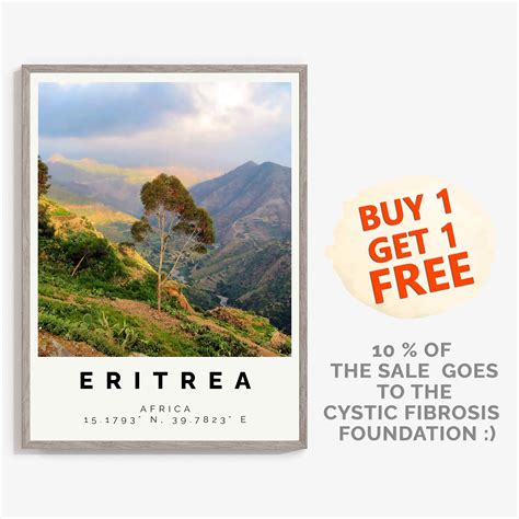 Eritrea Poster Colorful Print Eritrea Wall Art Eritrea Photo Etsy