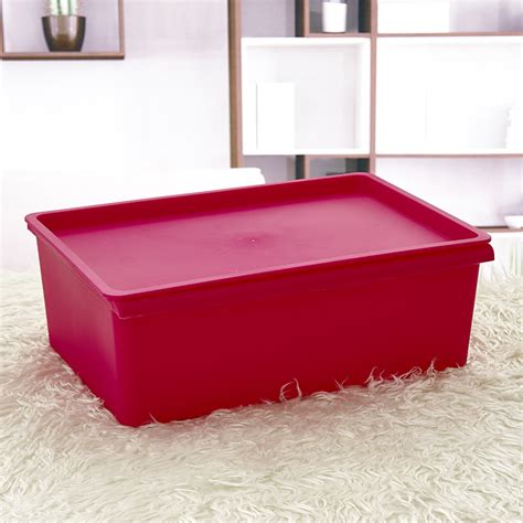 韩式整理箱（中号玫红） 整理储物收纳系列 收纳箱 义乌旺商商城pp盒，ps盒专业供货平台源头货厂家直销