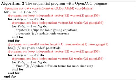 The Openacc Version Of The Algorithm Download Scientific Diagram