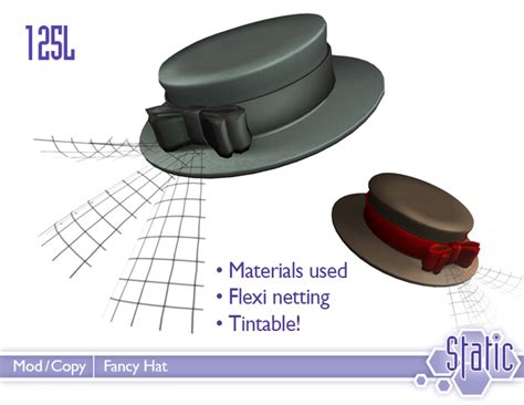 Second Life Marketplace Static Fancy Hat