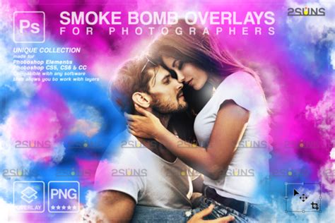 Gender Reveal Smoke Photoshop Overlay Graphic By 2SUNS Creative Fabrica