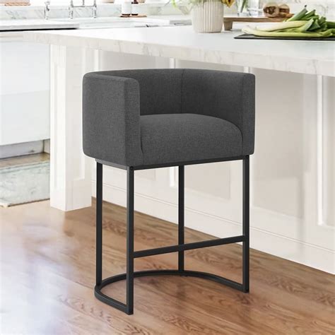 Dycanpo 27 H Modern Bar Stools With Back Arms And Metal Legs For Home
