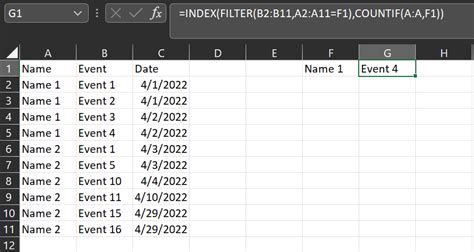 Returning The Most Recent Entry In Excel Stack Overflow