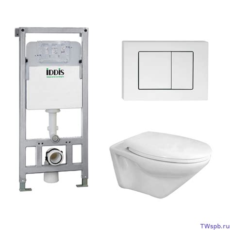 Комплект: подвесной унитаз + инсталляция + клавиша, IDDIS Neofix ...