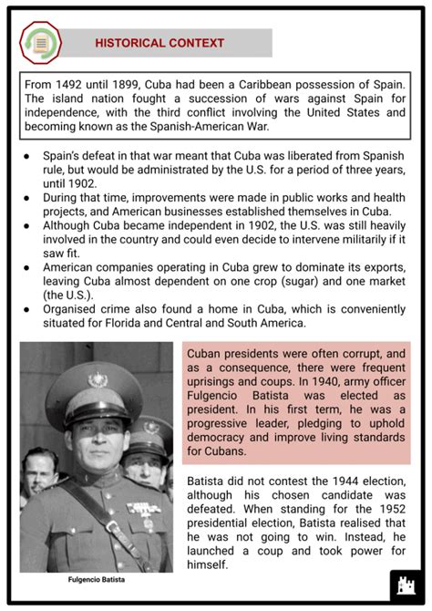 Cuban Revolution Facts Worksheets Key Events And Aftermath