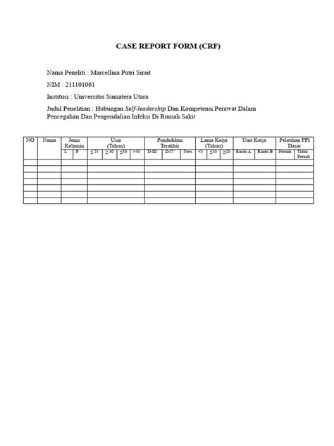 Case Report Form Pdf