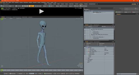 Alien Walking Pose 3d Model 99 3ds Blend C4d Fbx Max Ma Lxo Obj Free3d