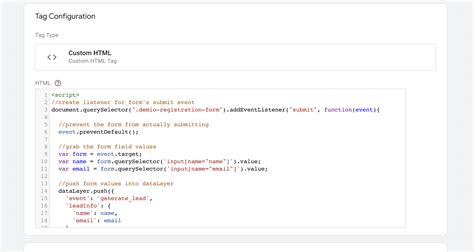Track Demio Forms Using Gtm Using A Custom Script