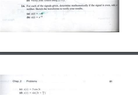 solved for each of the signals given determine