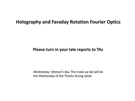 Pdf Holography And Faraday Rotation Fourier Optics Dokumen Tips