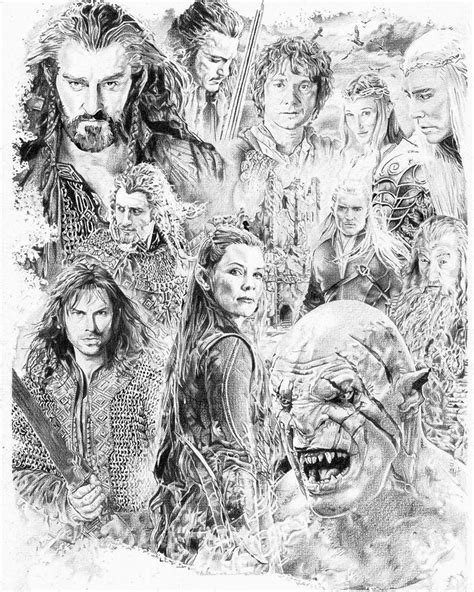 Cast Of The Hobbit Drawing By Lara On Deviantart