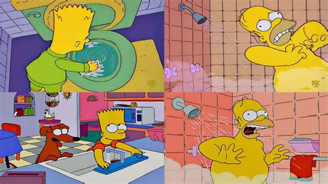 The Simpsons Barts Shower Gags On Homer By Dlee1293847 On Deviantart