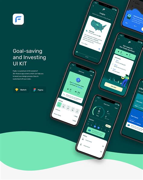 Fujiko Ui Kit Goal Saving Finance Ui Ux Behance