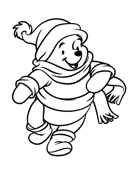Winnie The Pooh Winter Coloring Pages