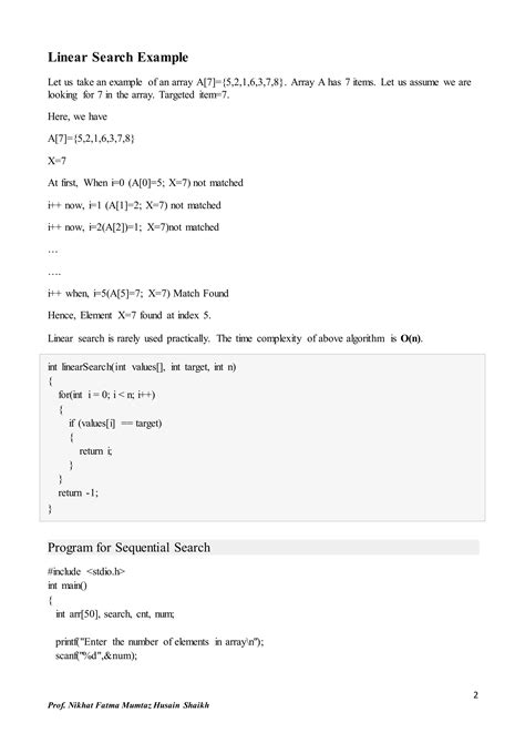 Module 5 Searching And Sorting Docx