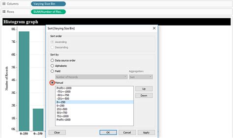 how to create histogram in tableau