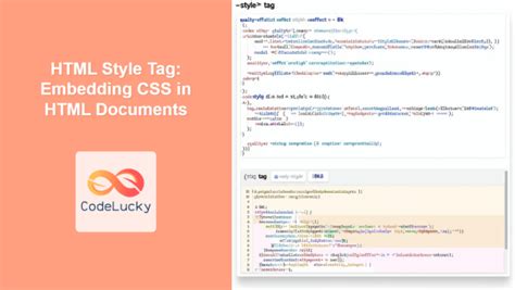 Html Style Property Element Style Codelucky
