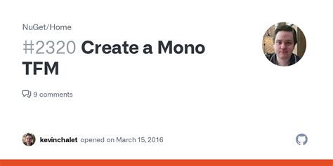 Create A Mono Tfm · Issue 2320 · Nugethome · Github