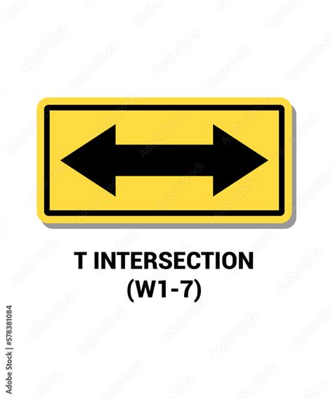 Sign With Arrow Manual On Uniform Traffic Control Device MUTCD T INTERSECTION United