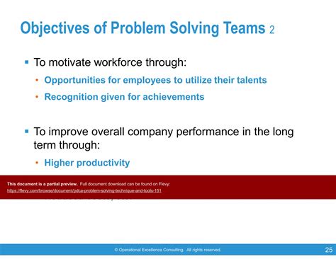 PDCA Problem Solving Technique Tools PPT
