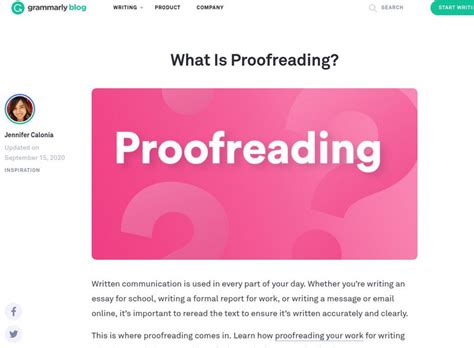 Grammarly Blog What Is Proofreading Handout For 9th 10th Grade Lesson Planet