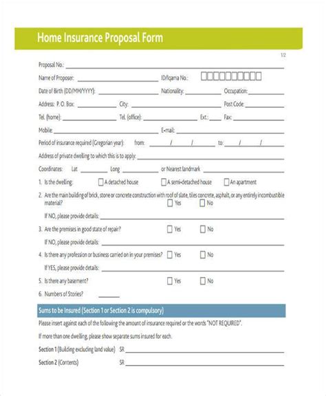 Free 40 Sample Proposal Forms In Pdf Ms Word Excel
