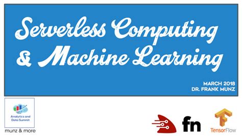 serverless and machine learning speaker deck