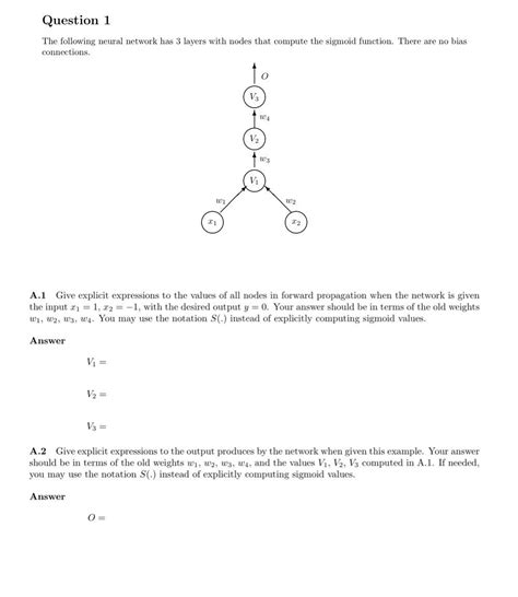 Solved The Following Neural Network Has Layers With Nodes Chegg