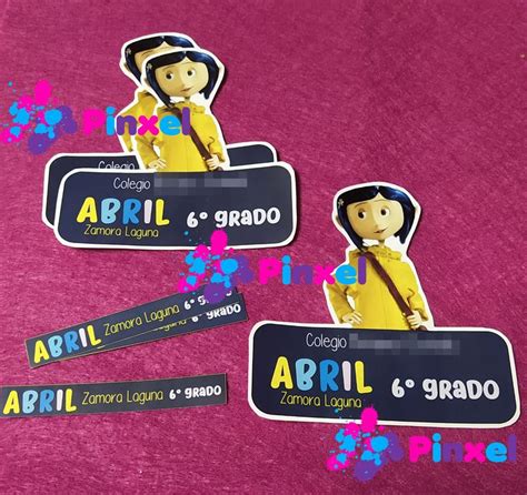 Etiquetas Escolares Coraline Etiquetas Para Cuadernos Escolares