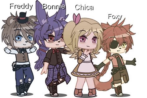 My Fnaf 1 Gacha Designs By Timetogetcreative0 On Deviantart