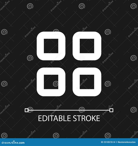 Bento Like Menu Pixel Perfect Linear Ui Icon Cartoon Vector