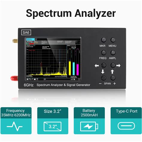 Upgraded 6g Portable Spectrum Analyzer Wifi Cdma Laboratory 35 6200m Wireless Signal Meter 3 2