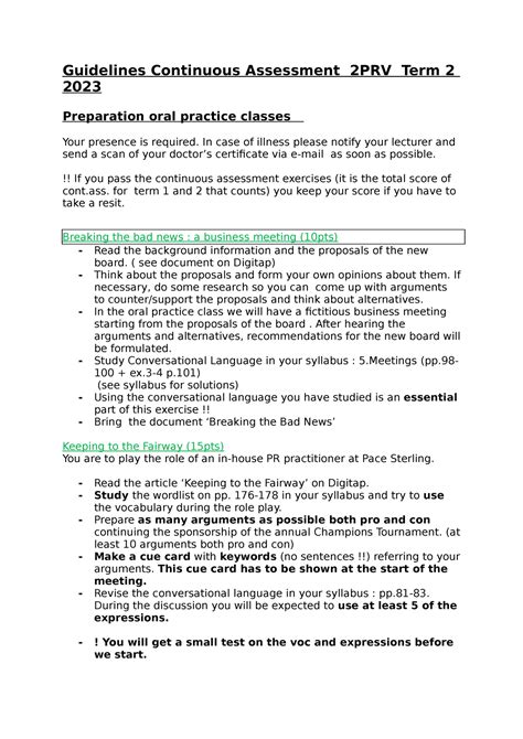 Guidelines Assignments Continuous Assessment Term 2 202362