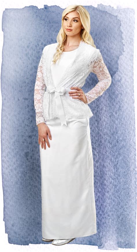 Lds Temple Dresses And Sets White Elegance Temple Dress Lds Temple Dress Modest Wedding