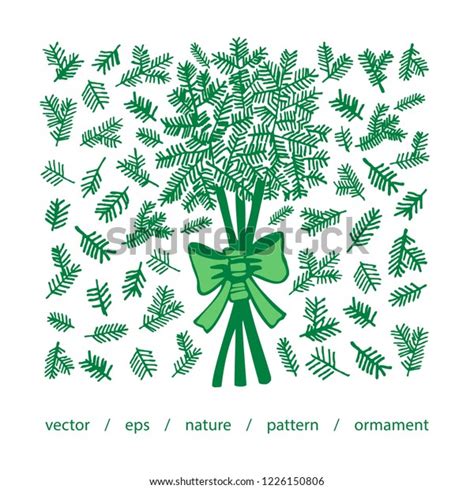 Vector Illustration Pattern Tree Clipart Mockup Stock Vector Royalty Free 1226150806