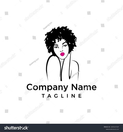 Black Feminine Girl Sexy Logo Stock Vector Royalty Free 2205227197