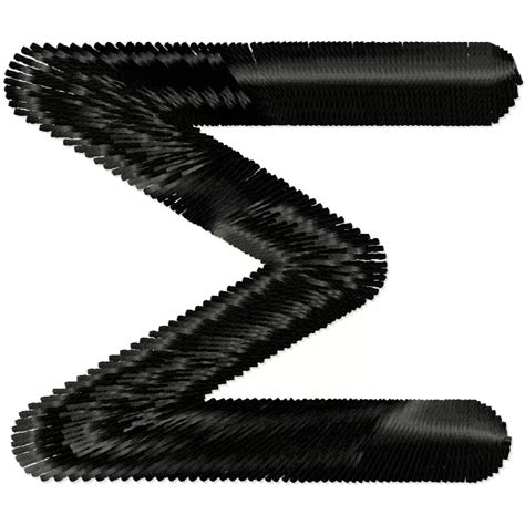 Filled Sigma Symbol Embroidery Design