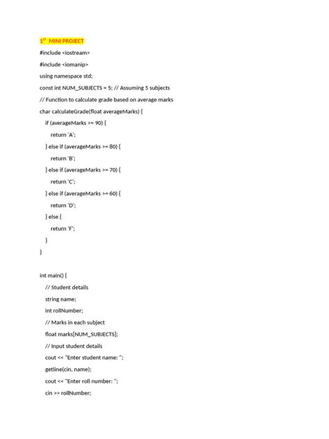 1st mini project pdf computer programming software engineering
