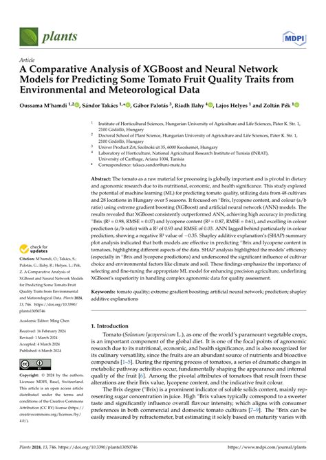 pdf a comparative analysis of xgboost and neural network models for
