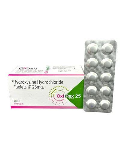 Ontary 25 Hydroxyzine Hydrochloride Tablets Packaging Type Box At