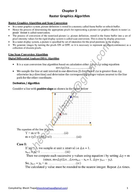 Chapter 3 Scan Conversion Algorithm Computer Graphics Studocu