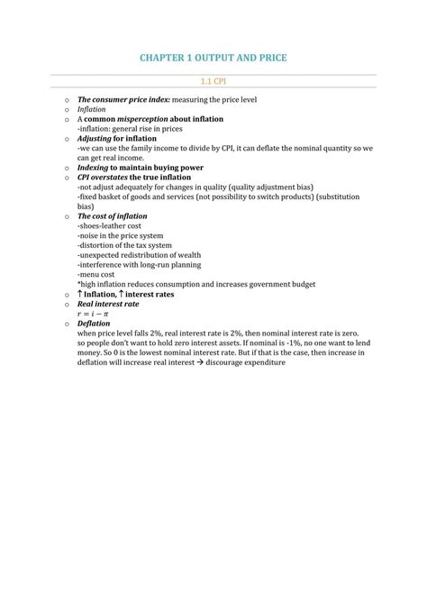 Macro Required Textbook Summary Econ10003 Introductory